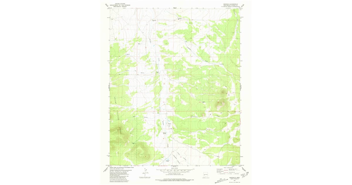 1981 Map of Mangas, Catron County, NM — High-Res | Pastmaps