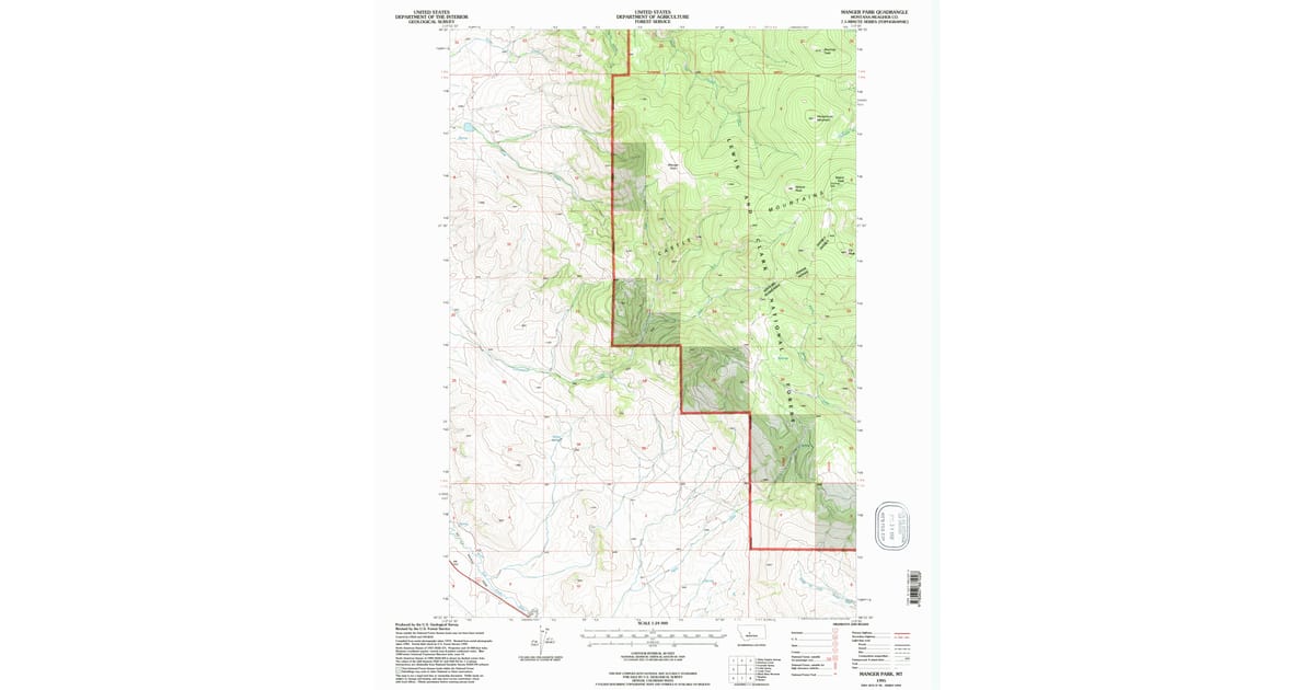 1995 Map of Manger Park, Meagher County, MT — High-Res | Pastmaps
