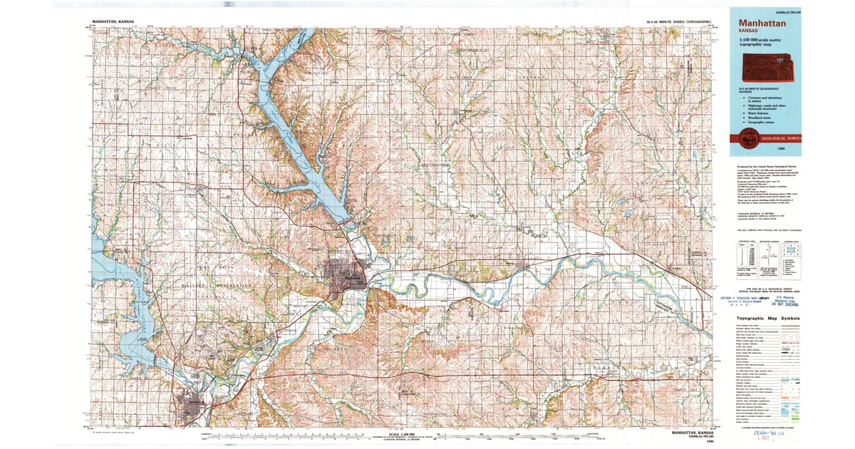 1990s Maps of Riley County, KS | Pastmaps
