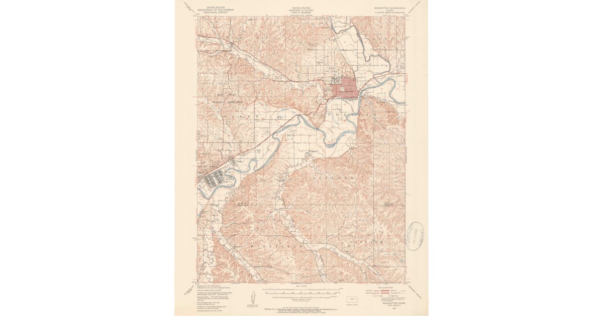 1947 Map of Manhattan, KS — High-Res | Pastmaps