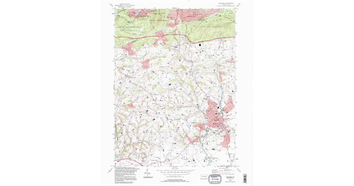 1990s Maps of Manheim, Lancaster County | Pastmaps