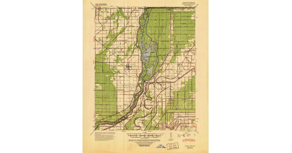 Old Maps of Big Lake, AR for Genealogy | Pastmaps