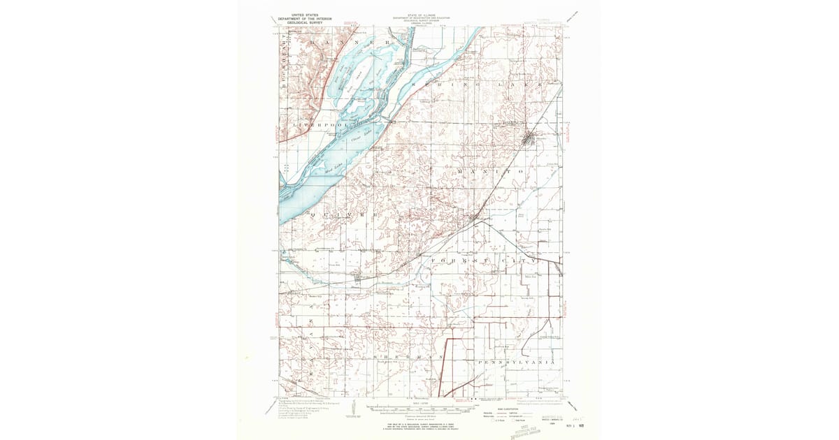 Old Maps of Bishop, IL for Metal Detecting | Pastmaps