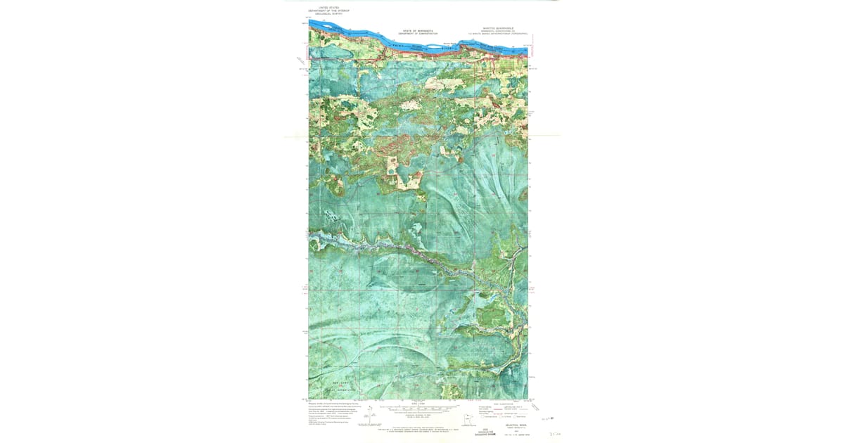 1970 Map of Manitou, Koochiching County, MN — High-Res | Pastmaps