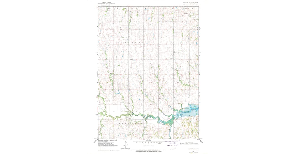 1969 Map of Mankato NW, Jewell County, KS — High-Res | Pastmaps