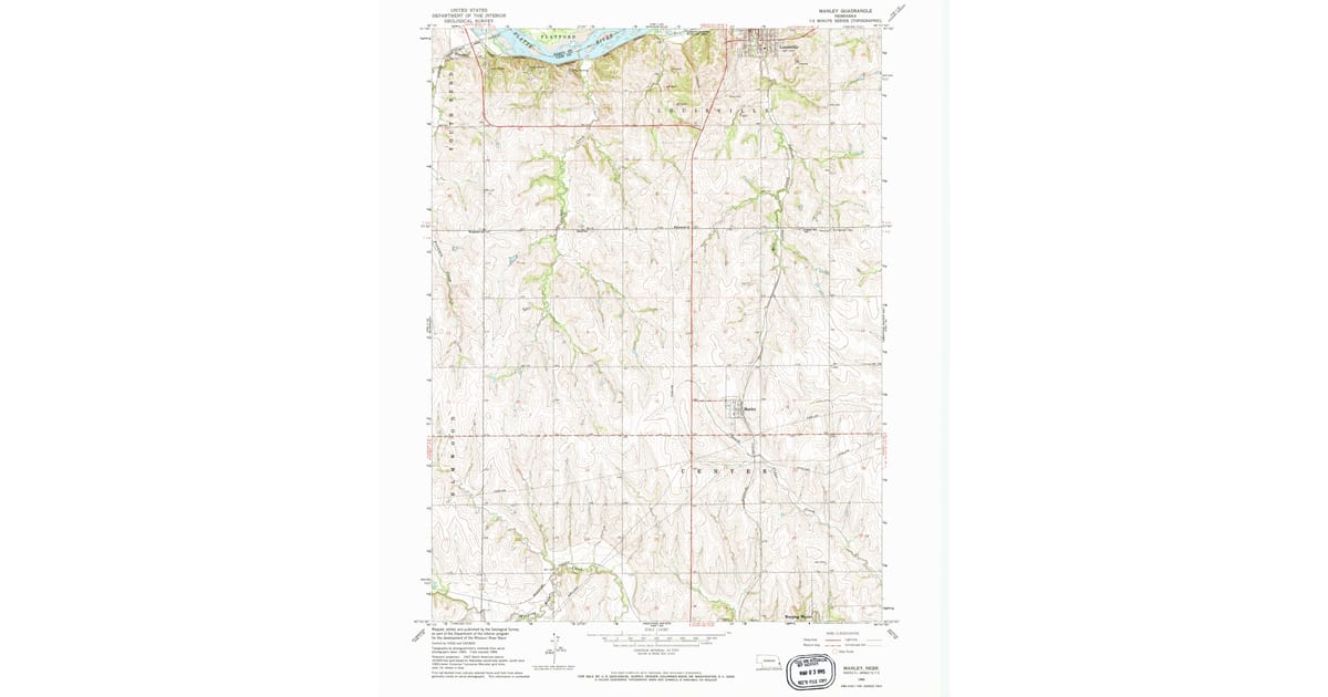 1966 Map of Manley, NE — High-Res | Pastmaps