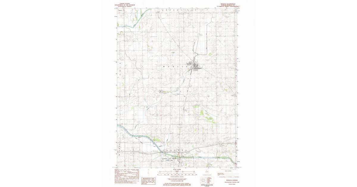 1983 Map of Manlius, IL — High-Res | Pastmaps