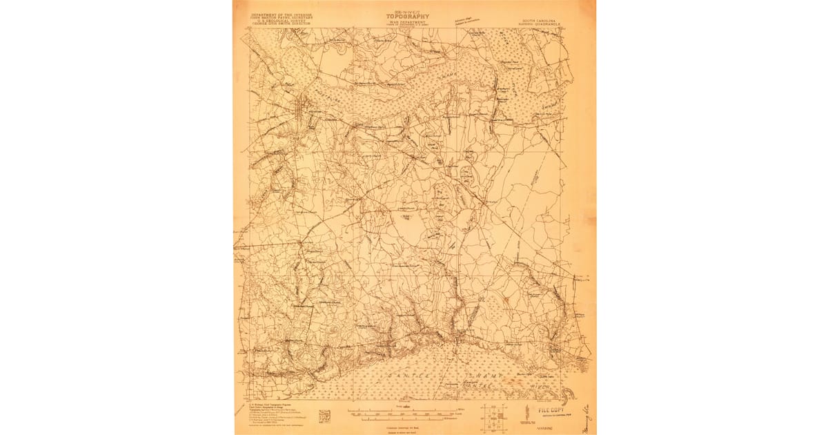 1920 Map of Manning, SC — High-Res | Pastmaps