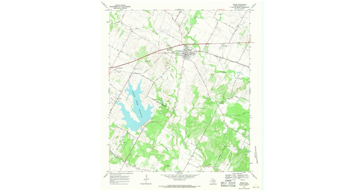1968 Map of Manor, TX — High-Res | Pastmaps
