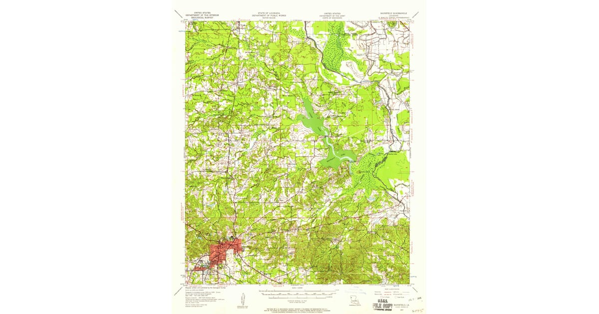 1957 Map of Mansfield, LA — High-Res | Pastmaps