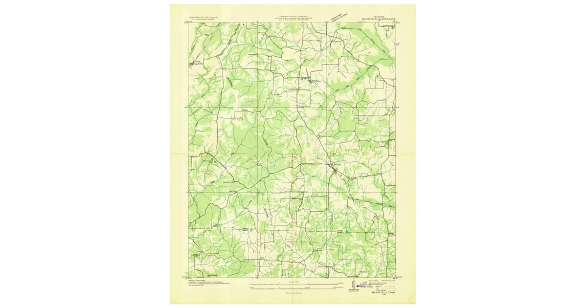 1936 Map of Mansfield, Henry County, TN — High-Res | Pastmaps