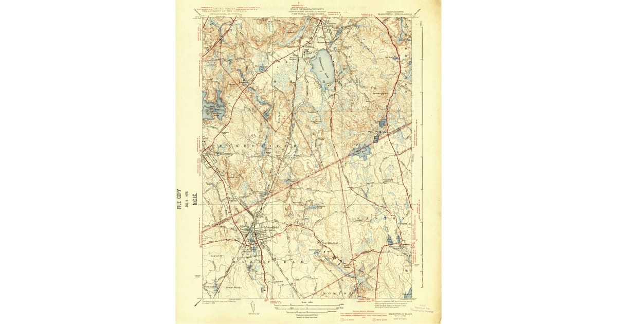 1941 Map of Mansfield, Norfolk County, MA — High-Res | Pastmaps