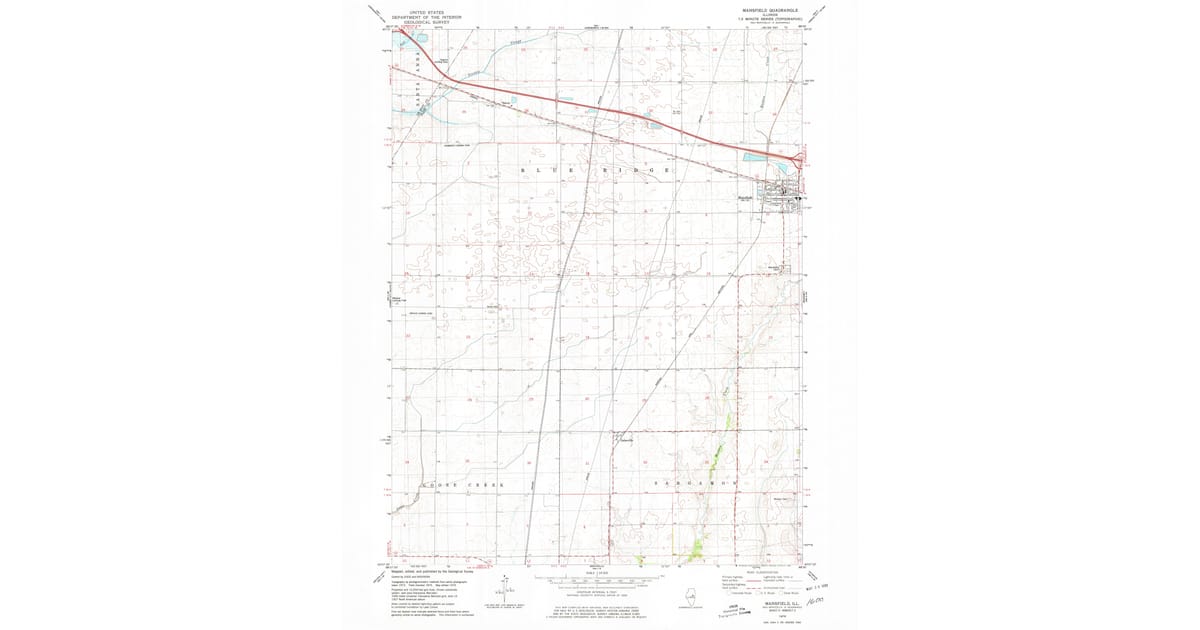 1979 Map of Mansfield, IL — High-Res | Pastmaps