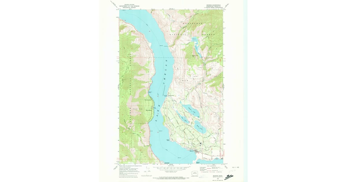 1968 Map of Manson, WA — High-Res | Pastmaps
