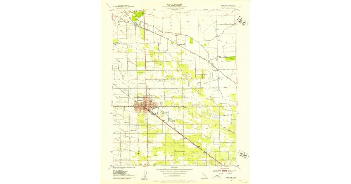 1952 Map of Manteca, CA — High-Res | Pastmaps