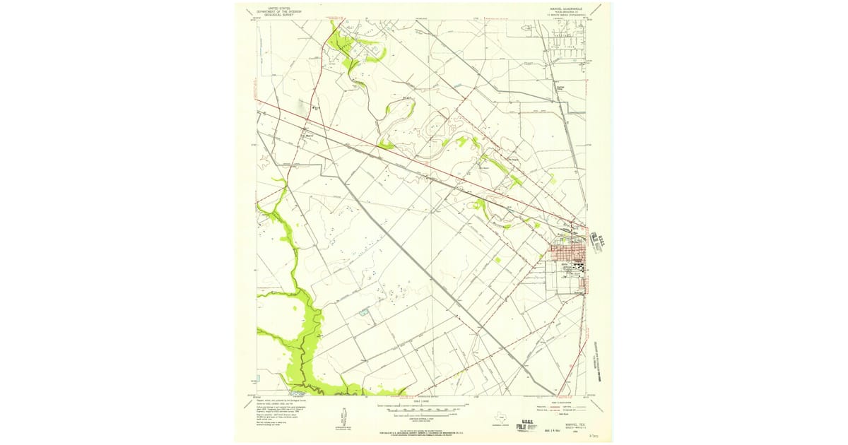 1956 Map of Manvel, TX — High-Res | Pastmaps