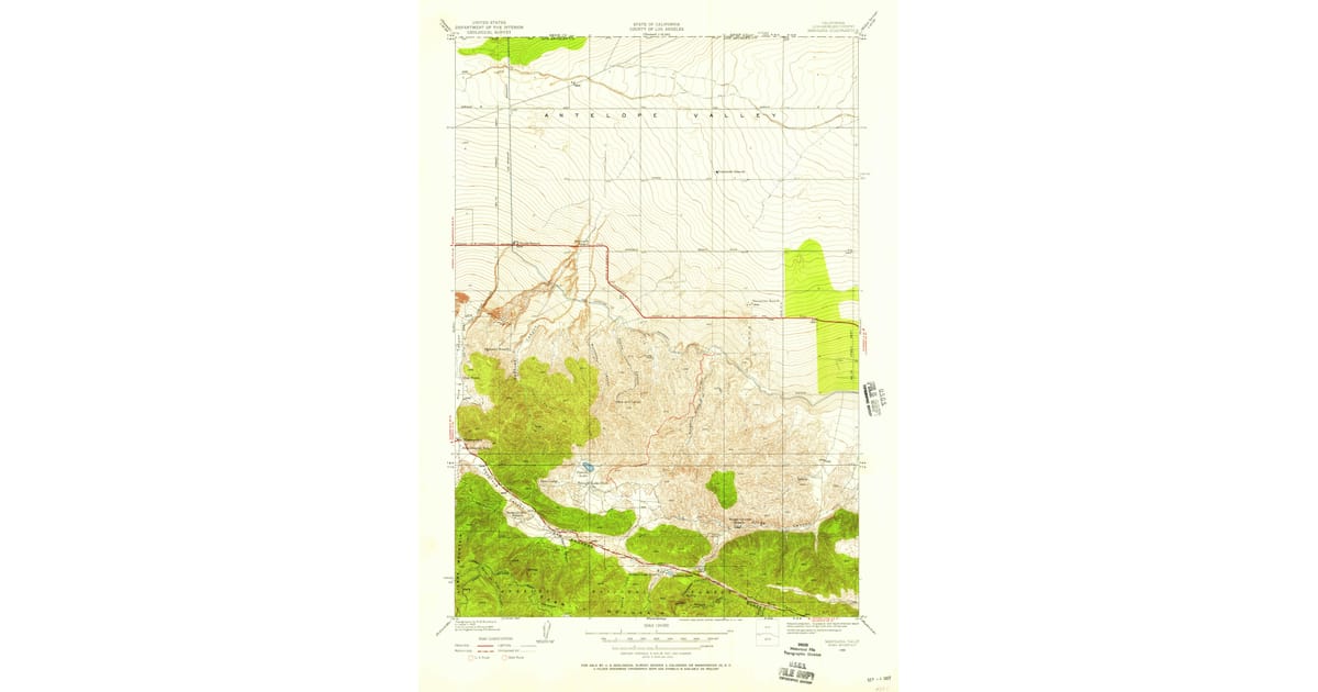 1950s Maps of Three Points, CA | Pastmaps