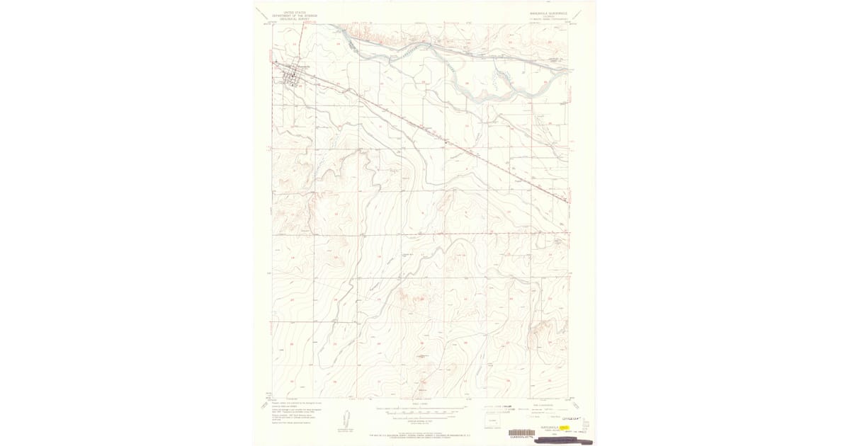 1954 Map of Manzanola, CO — High-Res | Pastmaps