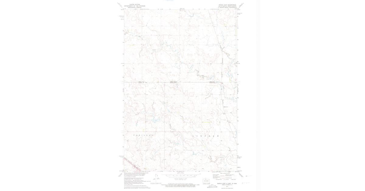 1971 Map of Maple Leaf, Corson County, SD — High-Res | Pastmaps