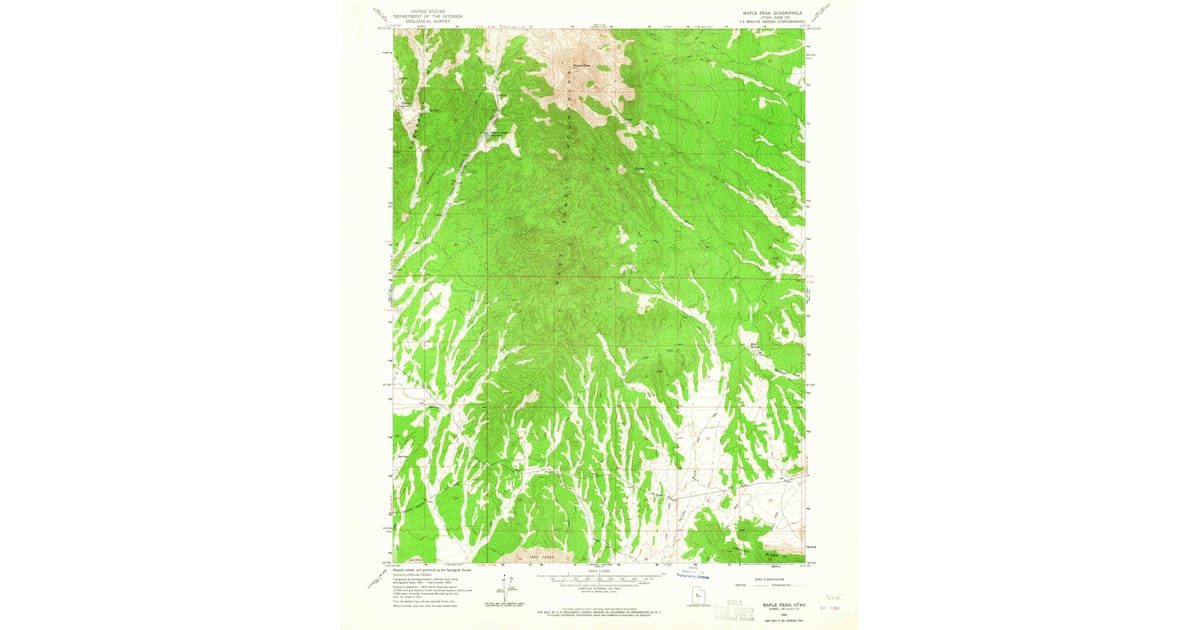 1963 Map of Maple Peak, Juab County, UT — High-Res | Pastmaps