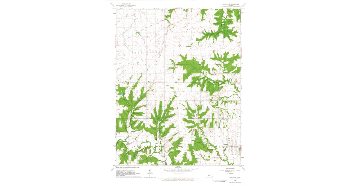 1966 Map of Mapleton, KS — High-Res | Pastmaps