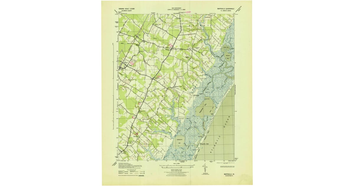 1943 Map of Mappsville, VA — High-Res | Pastmaps