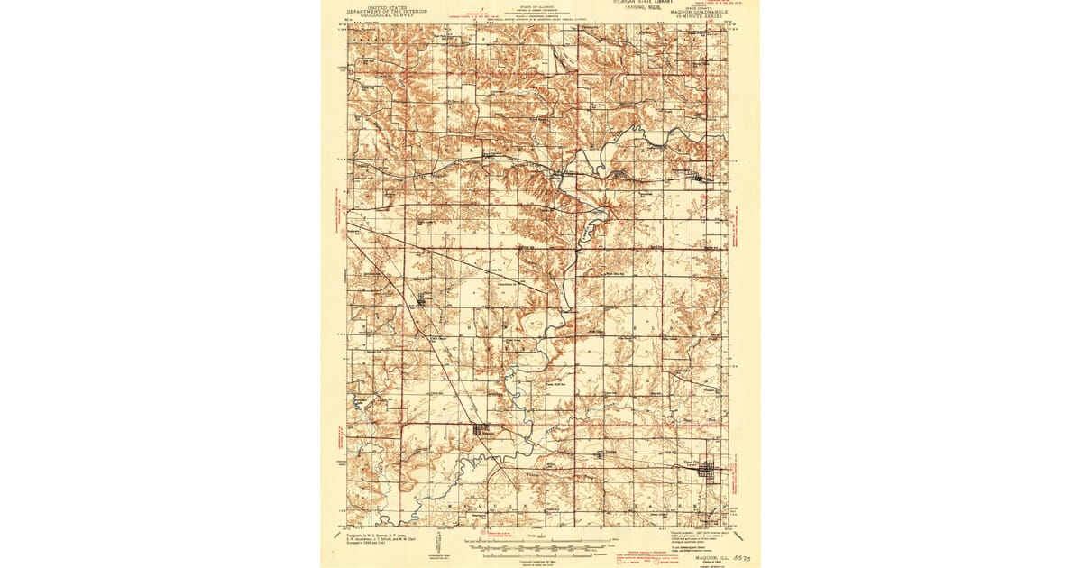 1943 Map of Maquon, IL — High-Res | Pastmaps