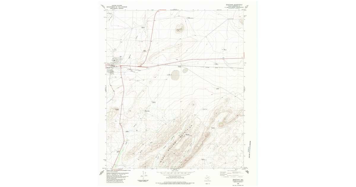1983 Map of Marathon, TX — High-Res | Pastmaps