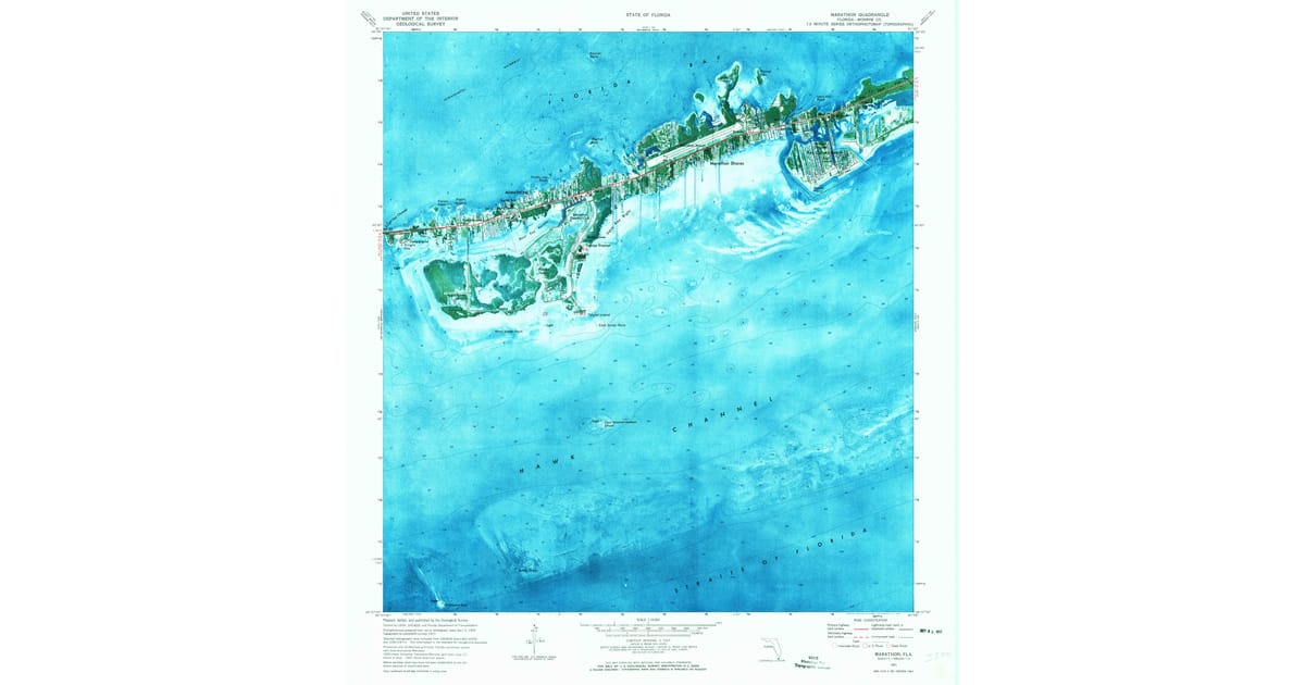 1971 Map of Marathon, FL — High-Res | Pastmaps