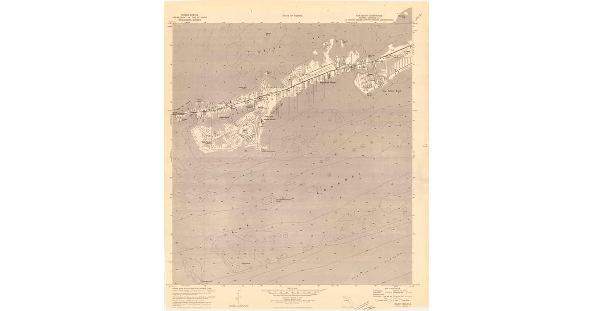 1972 Map of Marathon, FL — High-Res | Pastmaps