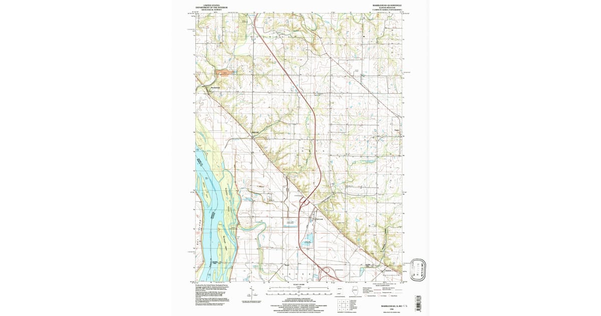 1996 Map of Marblehead, Adams County, IL — High-Res | Pastmaps