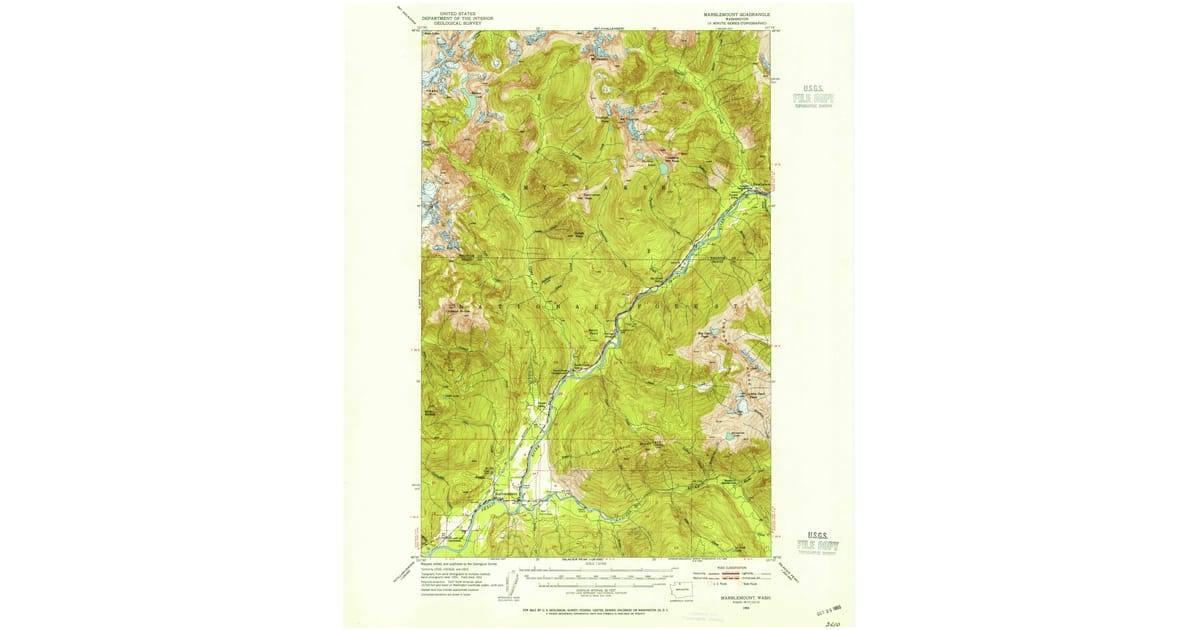 1953 Map of Marblemount, WA — High-Res | Pastmaps