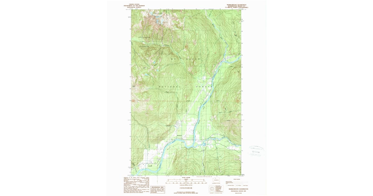 1989 Map of Marblemount, WA — High-Res | Pastmaps