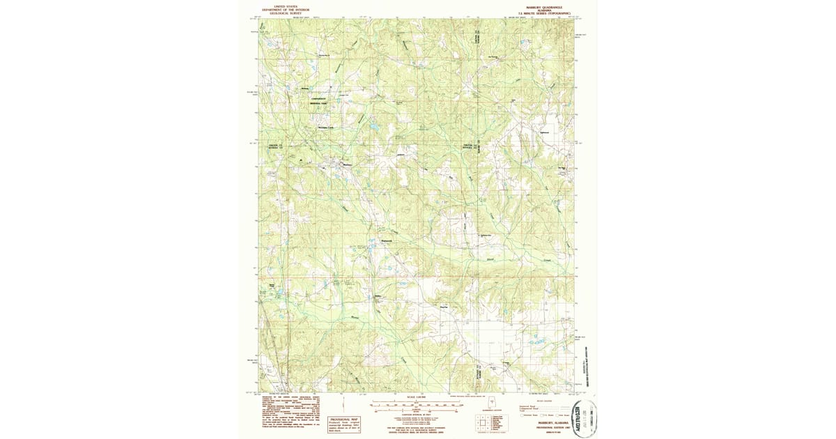 1987 Map of Marbury, AL — High-Res | Pastmaps