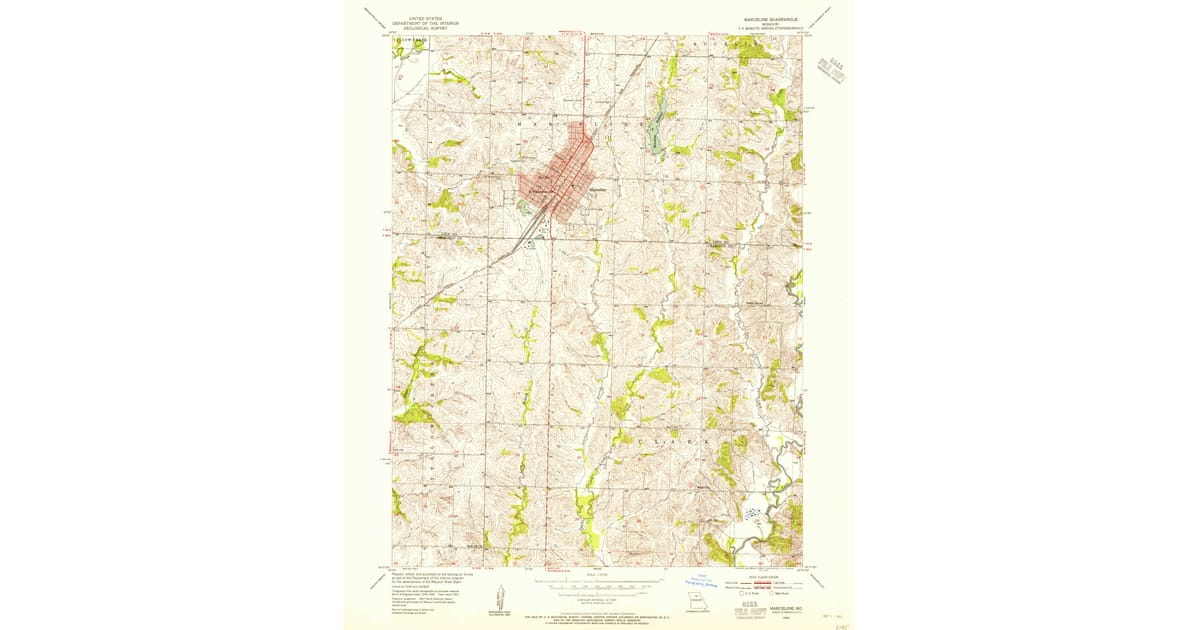 1953 Map of Marceline, MO — High-Res | Pastmaps