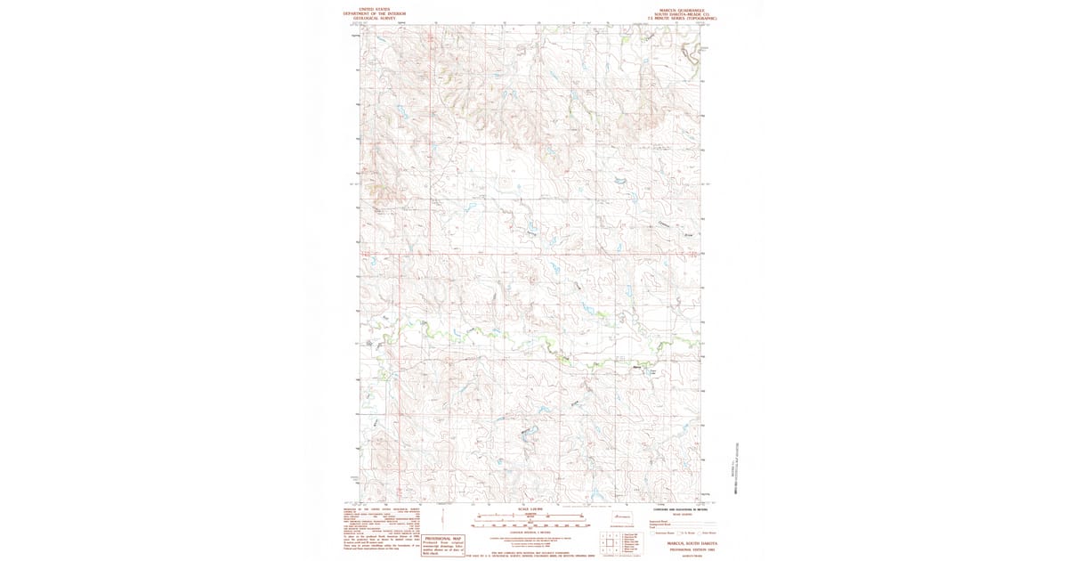 1983 Map of Marcus, Meade County, SD — High-Res | Pastmaps