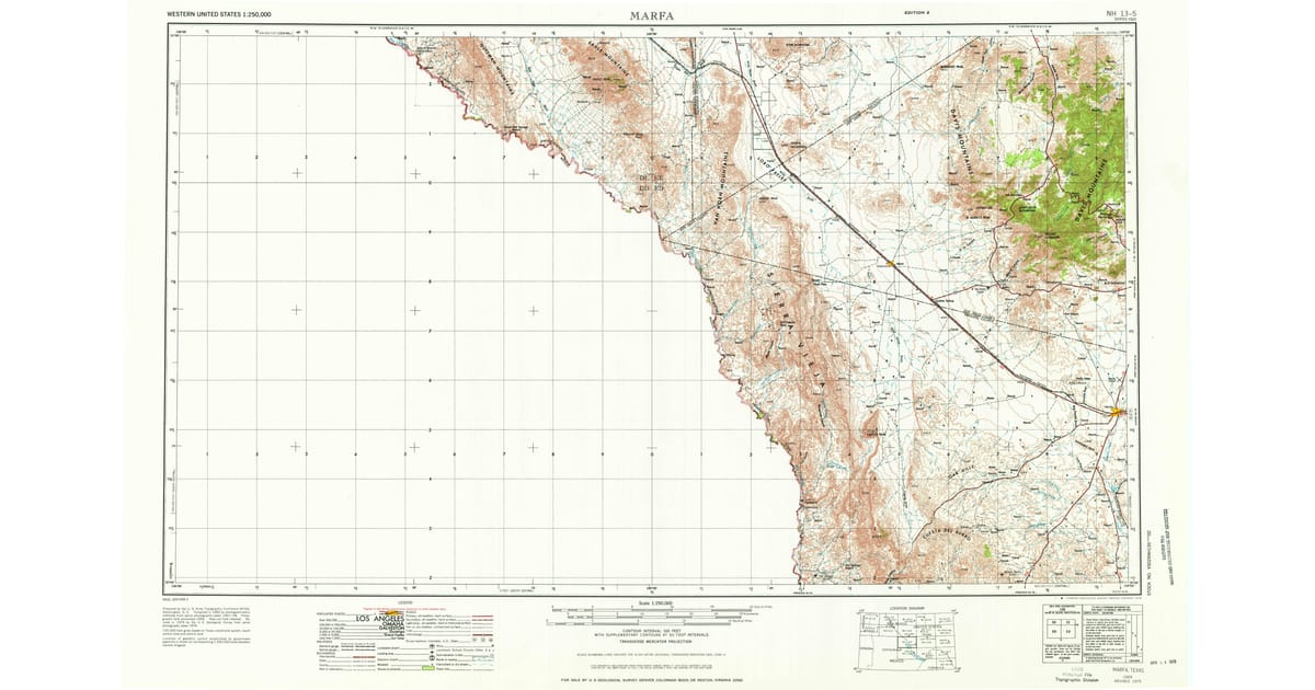 1959 Map of Marfa, TX — High-Res | Pastmaps