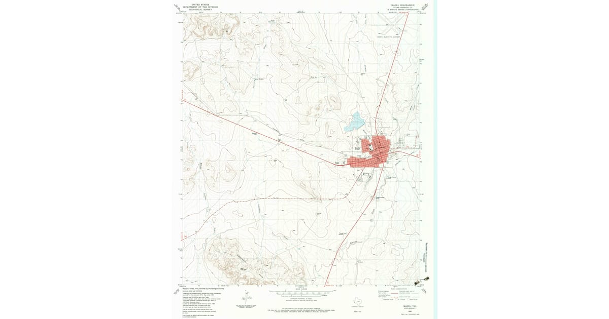 1980s Maps of Marfa, TX | Pastmaps