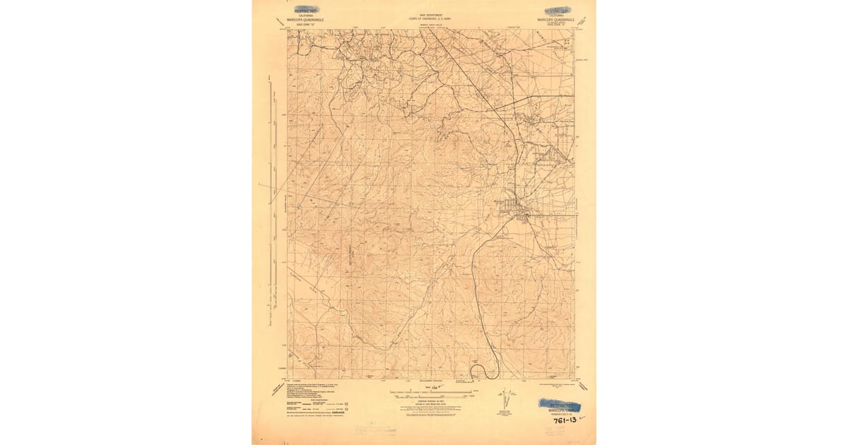 1943 Map of Maricopa, CA — High-Res | Pastmaps