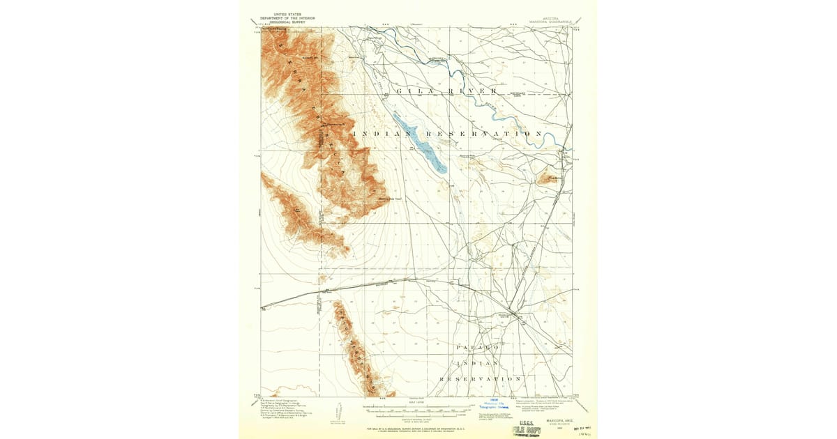Old Maps of Ak-Chin Village, AZ for Genealogy | Pastmaps