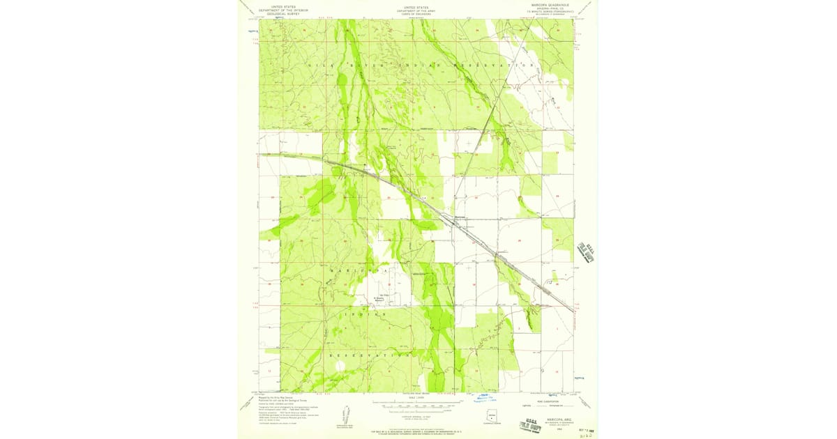 1950s Maps of Santa Rosa Crossings, Maricopa | Pastmaps
