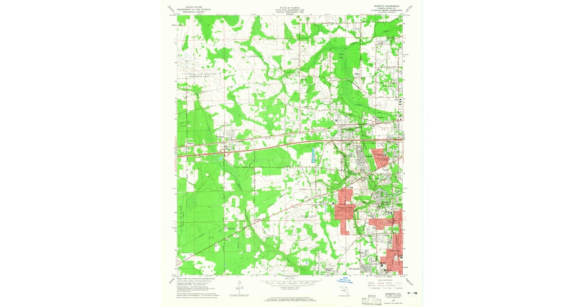 1964 Map of Marietta, Duval County, FL — High-Res | Pastmaps