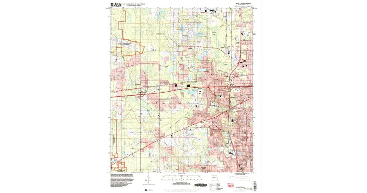 1994 Map of Marietta, Duval County, FL — High-Res | Pastmaps