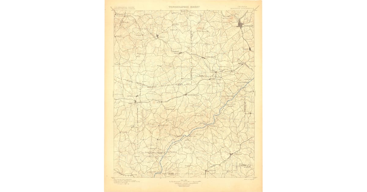 1900-1909 Maps of Cobb County, GA | Pastmaps