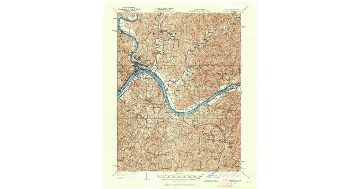 1924 Map of Marietta, OH — High-Res | Pastmaps