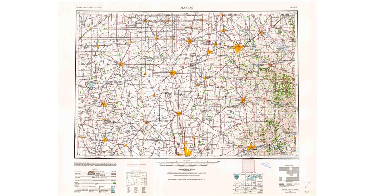 1960s Maps of Harlem Township, OH | Pastmaps