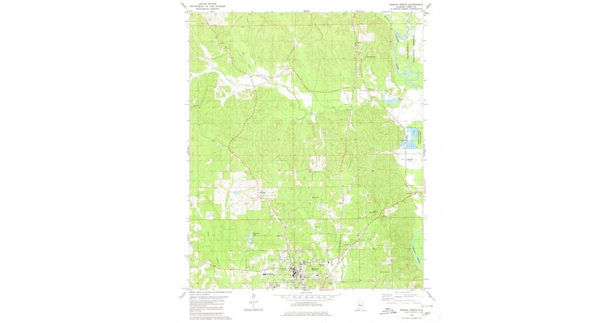 1979 Map of Marion North, Perry County, AL — High-Res | Pastmaps