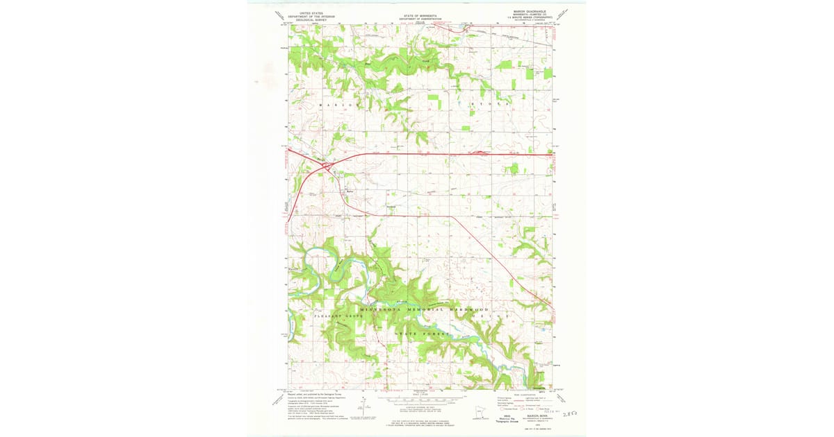 1974 Map of Marion, MN — High-Res | Pastmaps