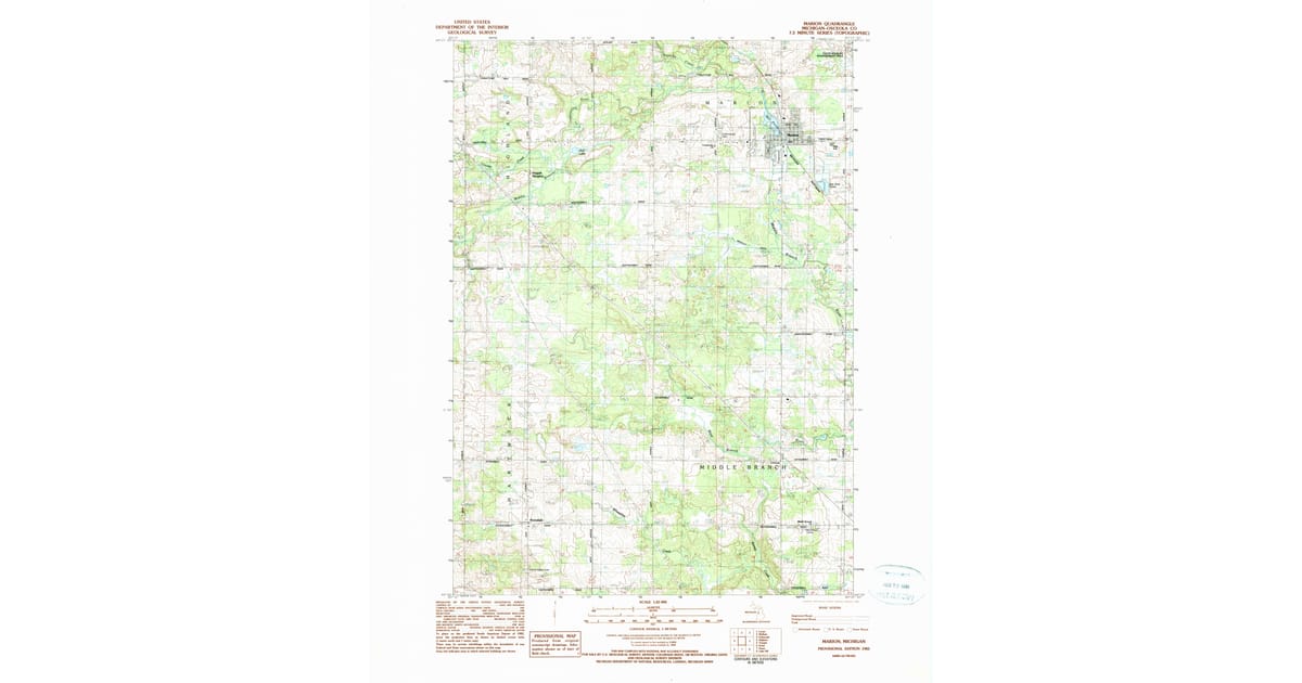 1983 Map of Marion, MI — High-Res | Pastmaps