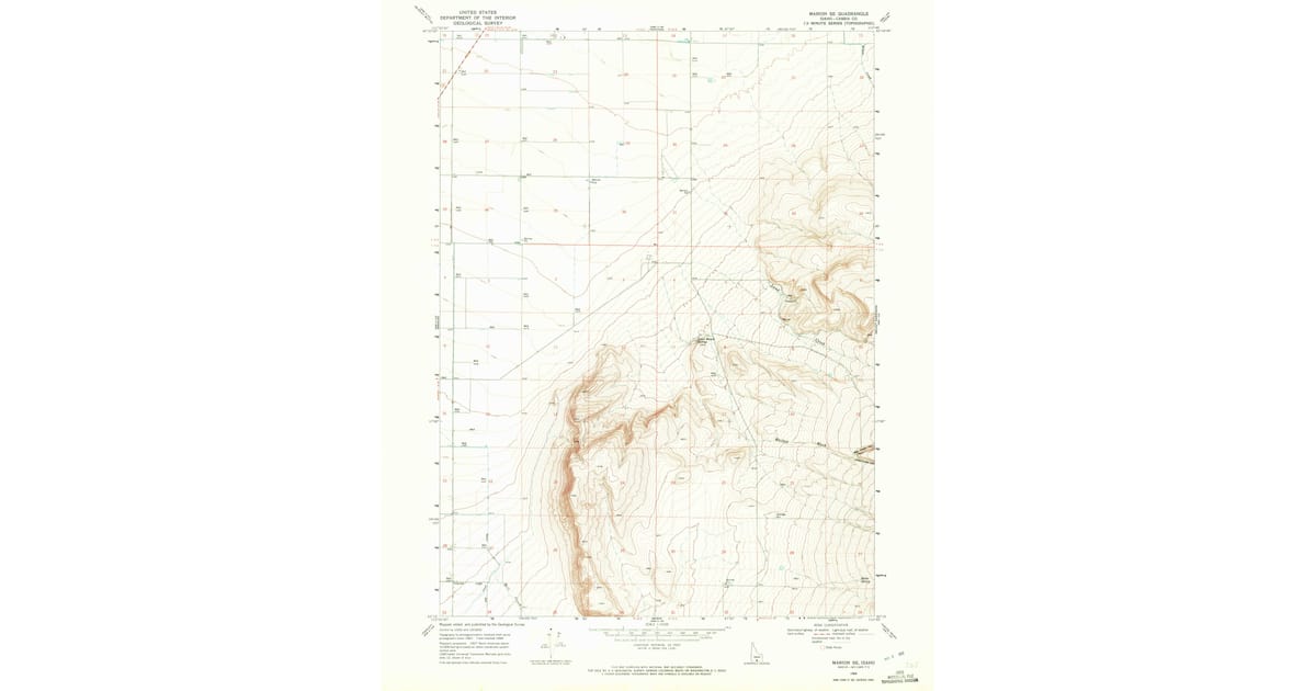 1968 Map of Marion SE, Cassia County, ID — High-Res | Pastmaps